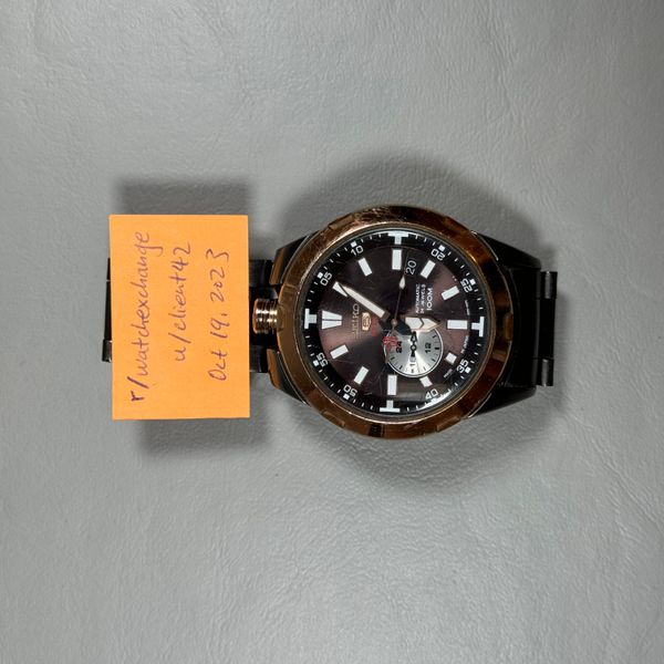 [WTS] Seiko 5 Sports SSA174J1 4R37 50th Anniversary Black Brown Automatic - $195 | WatchCharts ...