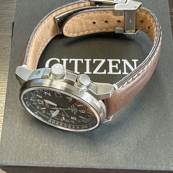 Citizen Promaster Air Skyhawk Sapphire Eco-Drive Leather Strap Watch ...