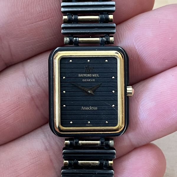 Original Raymond Weil Amadeus Wristwatch Quartz Black Very Rare with ...