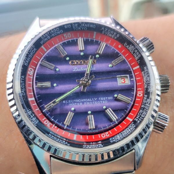 ð Orologio World Time Citron Skin Diver SeaSub Vintage Datomatic ...