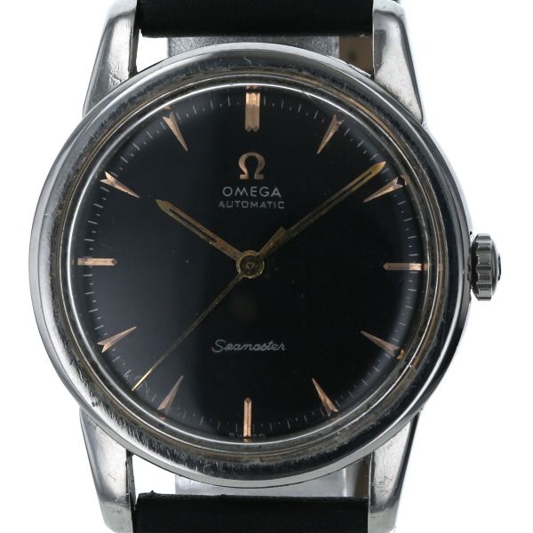 Omega OMEGA Seamaster antique self-winding black dial 3-needle men's ...