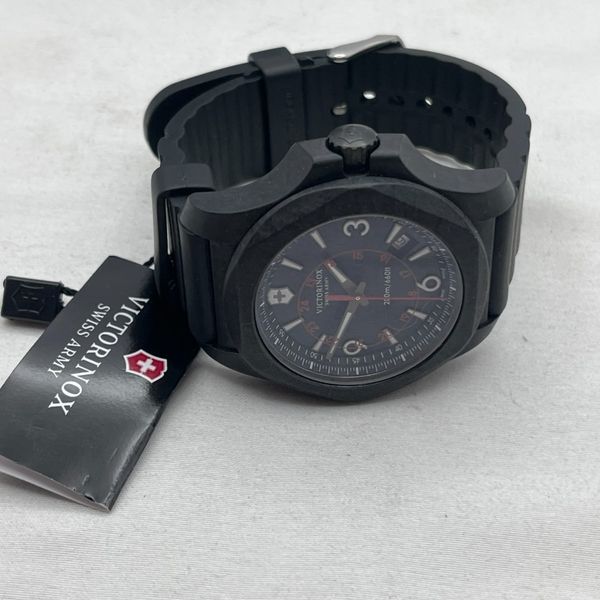 Victorinox INOX Carbon Black Rubber Band | WatchCharts Marketplace
