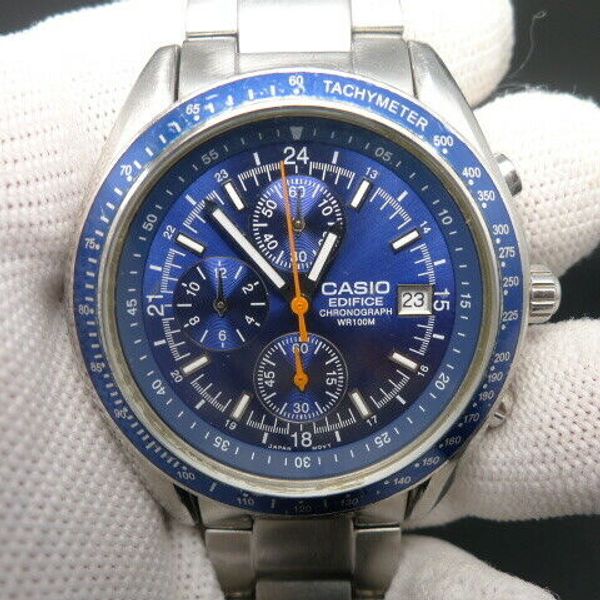 CASIO EDIFICE CHRONOGRAPH DATE STAINLESS STEEL (2328) EF-503 QUARTZ MEN ...