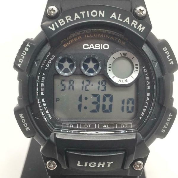 USED Casio W735H-1A Illuminator Watch Countdown Timer Stopwatch ...