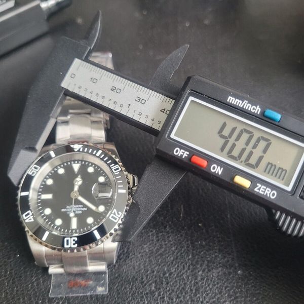 LEFT Handed Luxury 40mm Black NH35 Seiko TMI Automatic Movt Diver Watch ...