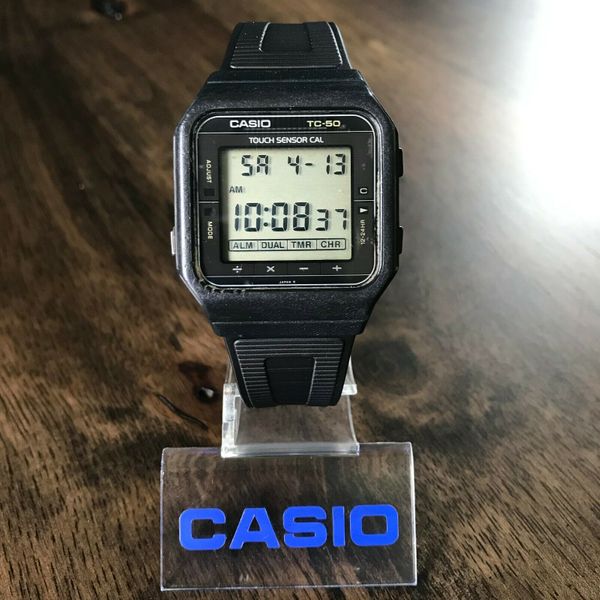 RARE Vintage 1983 Casio TC-50 Touch Sensor Calculator Watch Japan ...