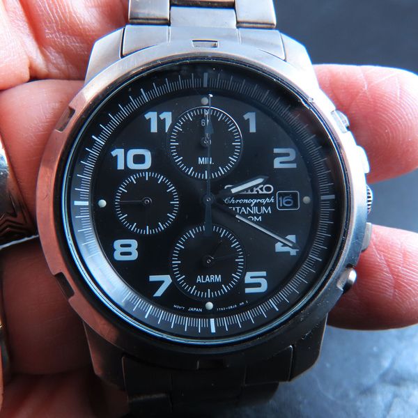 7T62 Titanium Japan Seiko Chronograph Quartz Men Watch | WatchCharts ...