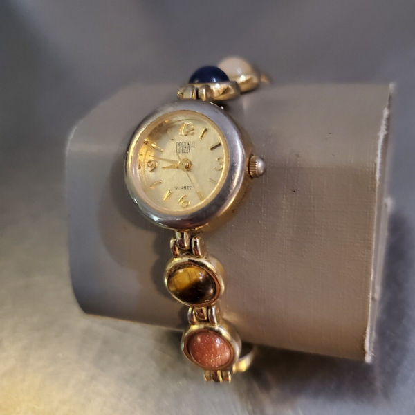 Gruen II Quartz Watch Scarab Jewels Gold Tone Women's GRT041 Japan ...