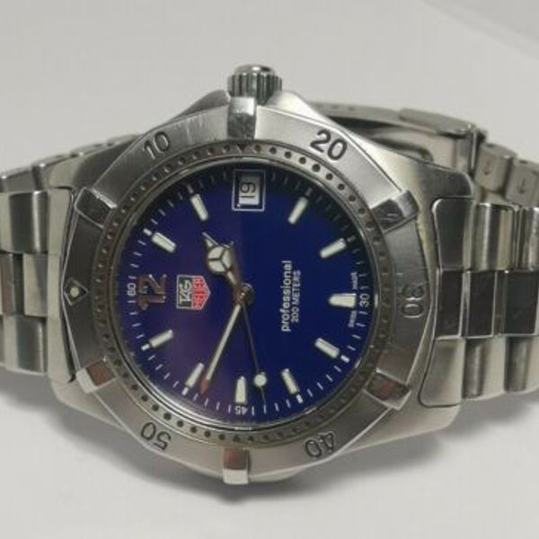 Tag Heuer professional Wk1113-0 blue face men watch | WatchCharts