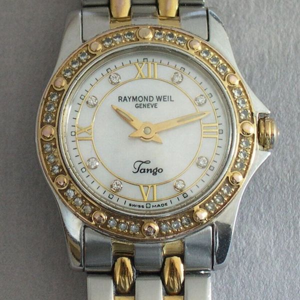 Raymond Weil Ladies Tango Watch 5790 ~ Diamond Bezel, MOP Dial ...