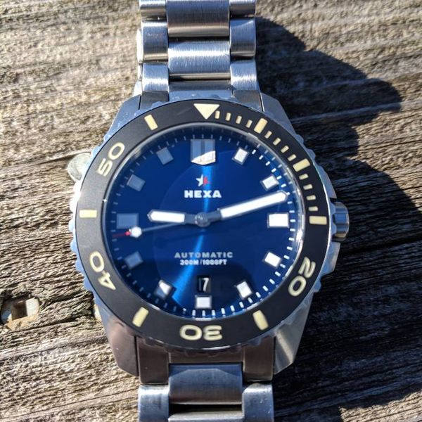 FS - HEXA OSPREY DIVER - BLUE DIAL - $375 | WatchCharts Marketplace