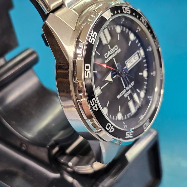Brand New Working Casio Illuminator MTD-1079 Men's Calendar Wristwatch ...