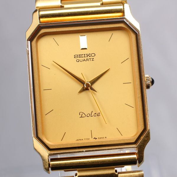 [Near MINT] Vintage SEIKO DOLCE 7731-5120 Gold Hexagon Qz Mens Watch From JAPAN | WatchCharts ...