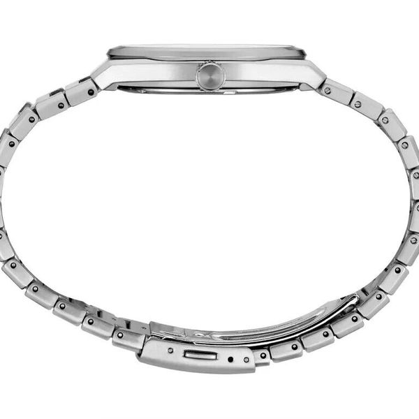 Seiko Mens Essentials Black Dial Date Quartz Stainless Steel Analog ...