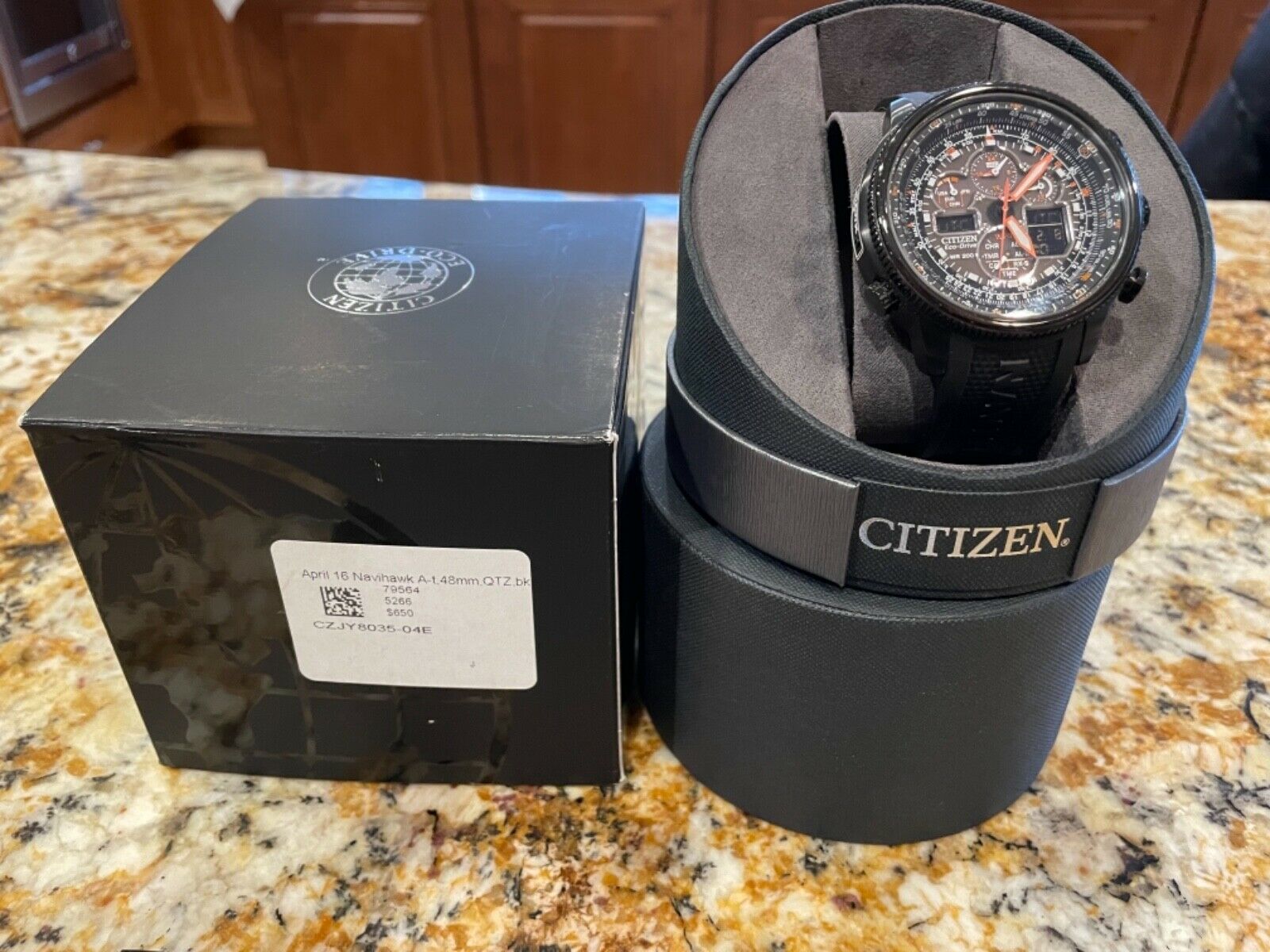 Citizen JY8035-04E Promaster Navihawk A-T Eco Drive Black Dial Men's ...
