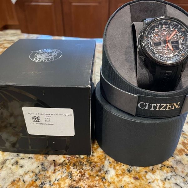 Citizen JY8035-04E Promaster Navihawk A-T Eco Drive Black Dial Men's ...