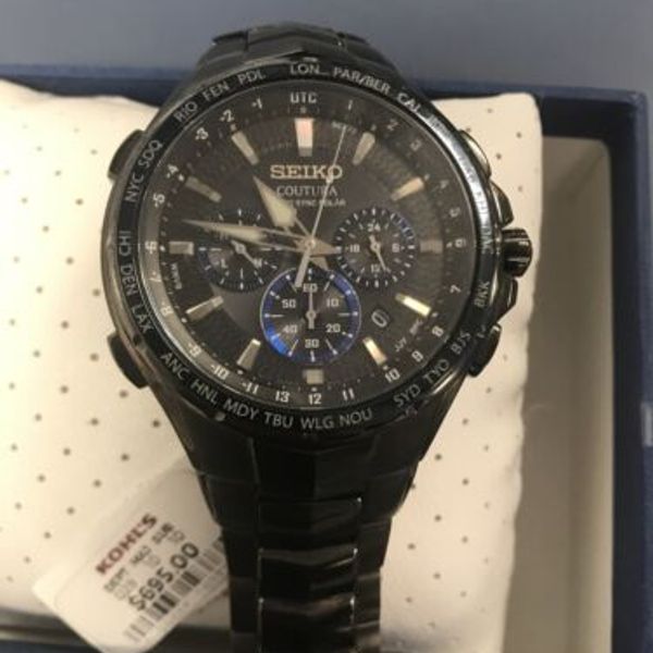 SEIKO SSG021 Coutura Stainless Steel Radio Sync Solar Watch for Men's | WatchCharts