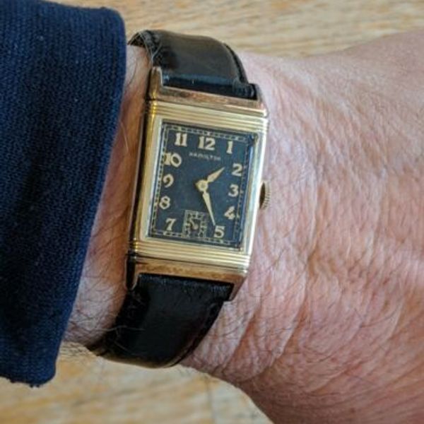Hamilton Otis "Reverso" Watch - c.1938. Rare Black Dial - Recently ...