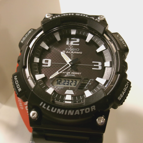 Casio Tough Solar analog-digital watch. AQ-S810W-1AVCF. Black. New in ...