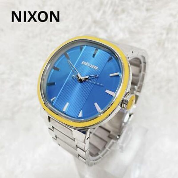 NIXON THE CAPITAL MEN'S WRISTWATCH DIAL BLUE STAINLESS STEEL EXCELLENT ...