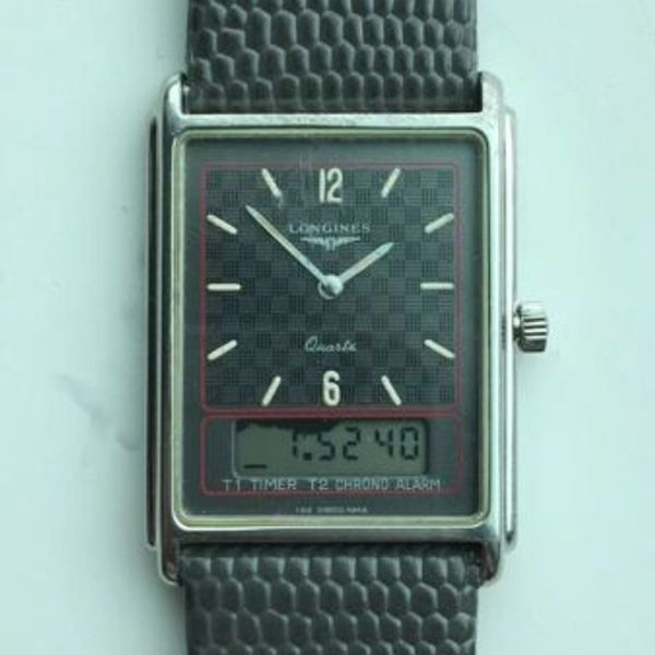LONGINES SPLIT 5 Ana-Digi LCD Digital Swiss Quartz Watch L192.2 ESA 958 ...