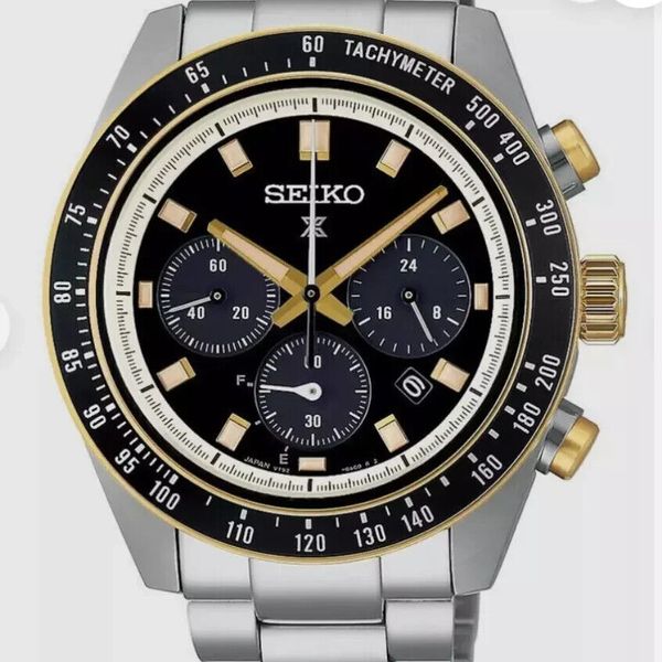 Seiko SSC941 Prospex Two Tone Speedtimer Solar Chronograph Watch 100m ...