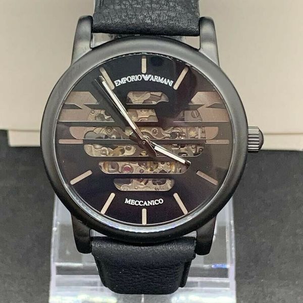 EMPORIO Armani Luigi 44mm Automatico Quadrante nero Men's Watch AR60032 ...