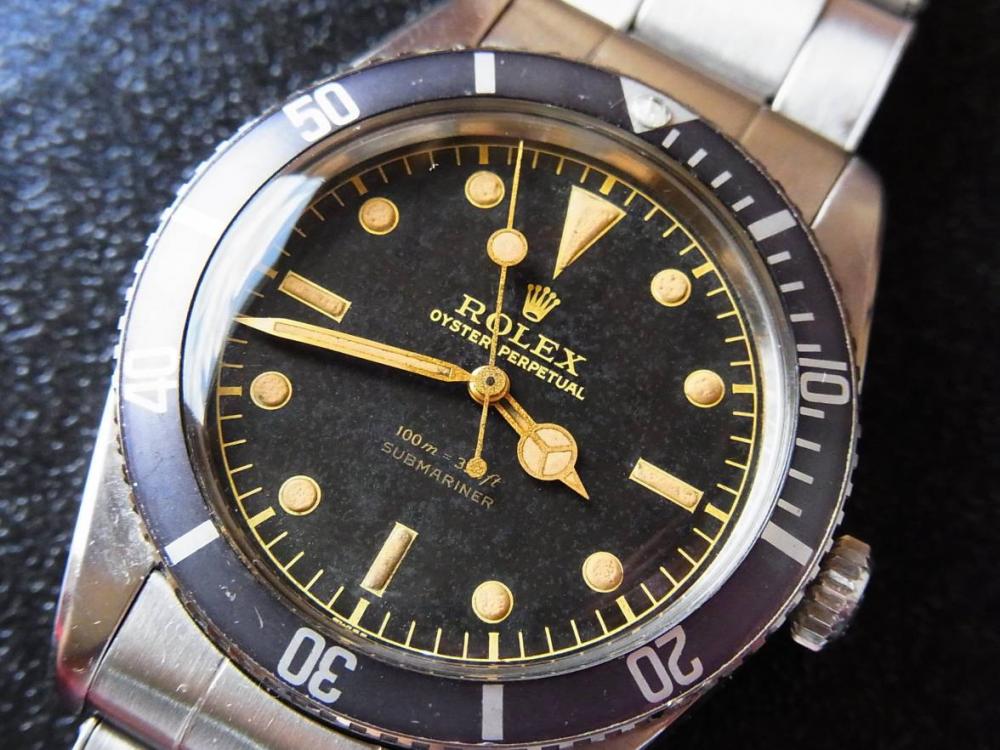 FS 1956 Rolex Submariner 6536-1 no crownguard Chapter Ring James Bond ...