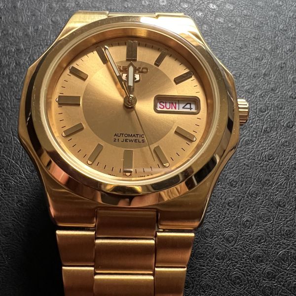 [WTS] Seiko 5 Snkk52 Gold Seikonaut .. | WatchCharts Marketplace