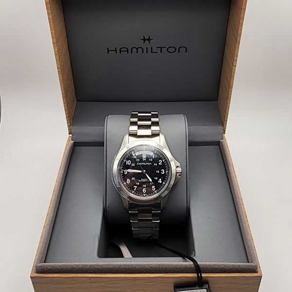 Hamilton Khaki Field King Auto ~ Black Mens Watch ~ H64455133 ...