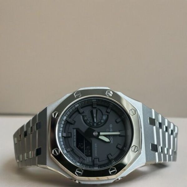Silver Audemars Piguet Royal Oak Inspire Custom Casio GA2100 G-Shock ...