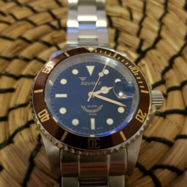 Squale 1545 Heritage Root Beer Automatic Swiss Dive Watch | WatchCharts ...