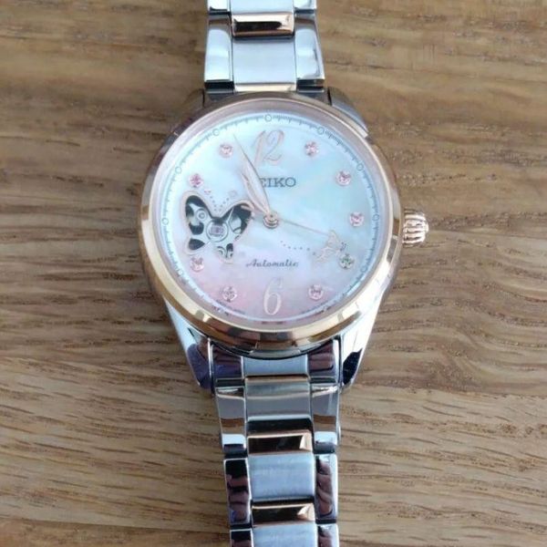 SEIKO Limited Sakura Blooming Automatic Watch - Butterfly Motif, Shell ...