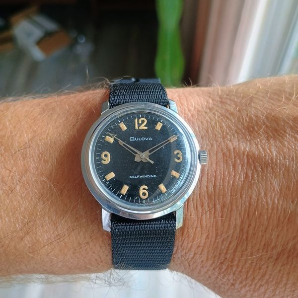 Vintage Bulova Military Automatic SERVICED Running Mens Watch 11ALAC ...