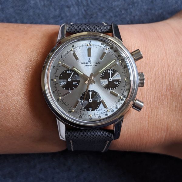 FS Vintage Breitling 815 'long playing' panda dial chronograph circa ...