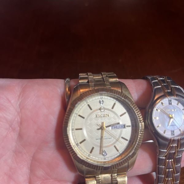 Lot of 2 Elgin Watches. 1-Elgin Ladies & 1-Elgin Menâ s Watch. Used ...