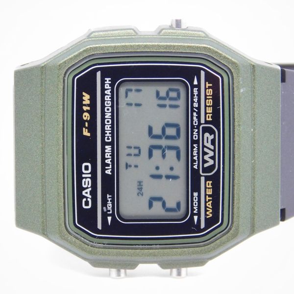 CASIO 593 F-91W Alarm Chrono Quartz Digital Unisex Watch New Battery ...