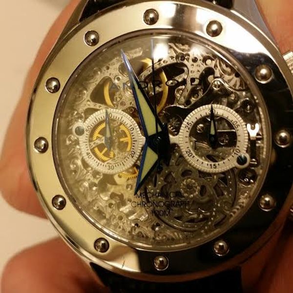 android skeleton seagull mechanical chronograph pics added ...