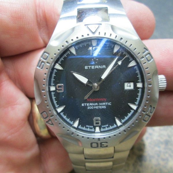 MENS ETERNA ETERNA-MATIC DIVERS MONGOMERY 200 METER RUNNING WRIST WATCH ...