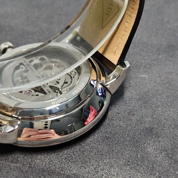 Fossil Neutra Skeleton Stainless Steel Automatic ME3184 Men's Watch ...