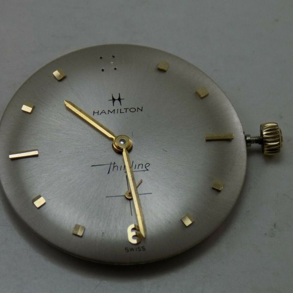 Hamilton 687 Thinline Vintage 17J Jewels Movement Mens Gold Dial ...