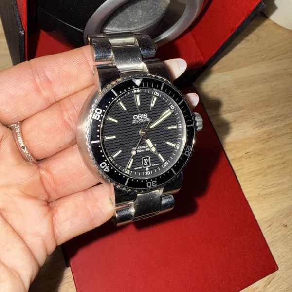 Oris Divers TT1 Automatic 7533P Black Dial 41mm Stainless Steel Men's ...