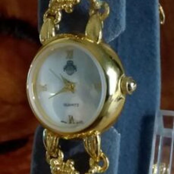 #622,Ladies"Evana"Multi,Stone Bumble Bee, Gold Tone Quartz Wrist Watch ...