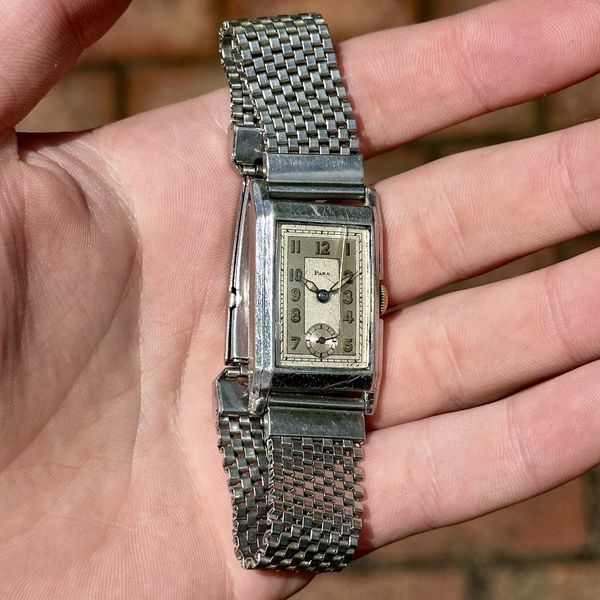 1940s Paul Raff PaRa Tank Watch Durowe 7.75x11 Laco w/ JB Champion ...