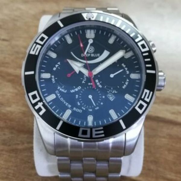 Deep Blue Cal Diver 500m Full Calendar | WatchCharts