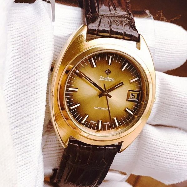 1965 ZODIAC Cal 72B AUTOMATIC 21 JEWELS DATE SWISS MADE MEN'S WRIST ...
