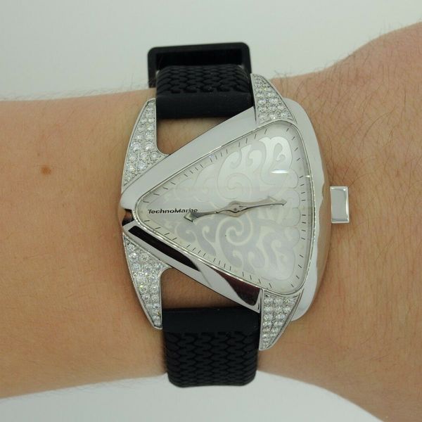 TECHNOMARINE Stainless Steel MAORI Paved Diamond Watch | WatchCharts ...