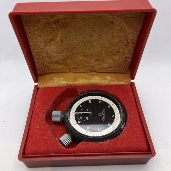 Vintage Omega Flyback Stopwatch Manual Wind 55mm Black 1/100 BOX ...