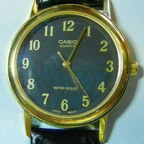 CASIO "MTP-1095" Men's NICE 3-ATM Quartz Analog Dress Watch-RUNS!-FREE ...