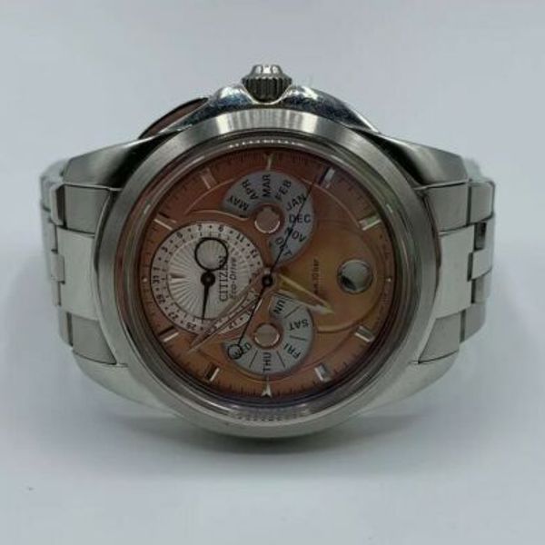 Men's Citizen Eco Drive Moonphase Salmon 8730-S052602 | WatchCharts ...